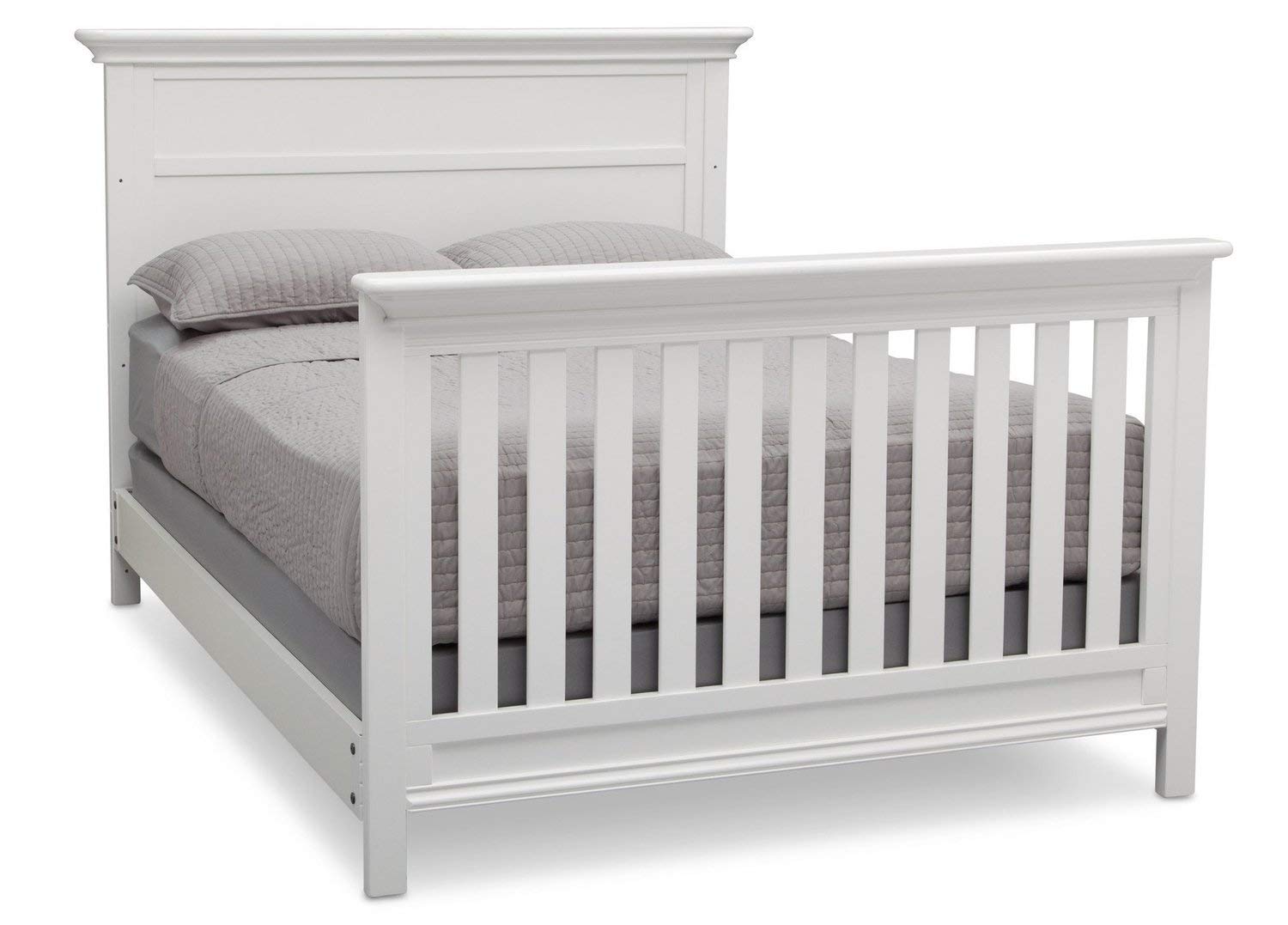 CC KITS Full-Size Conversion Kit Bed Rails for Serta Aberdeen, Adelaide, Ashland, Banbury, Barrett, Bethpage, Fairmont, Fall River, Fernwood & Mid-Century Modern Lifestyle 4-in-1 Cribs (Bianca White)