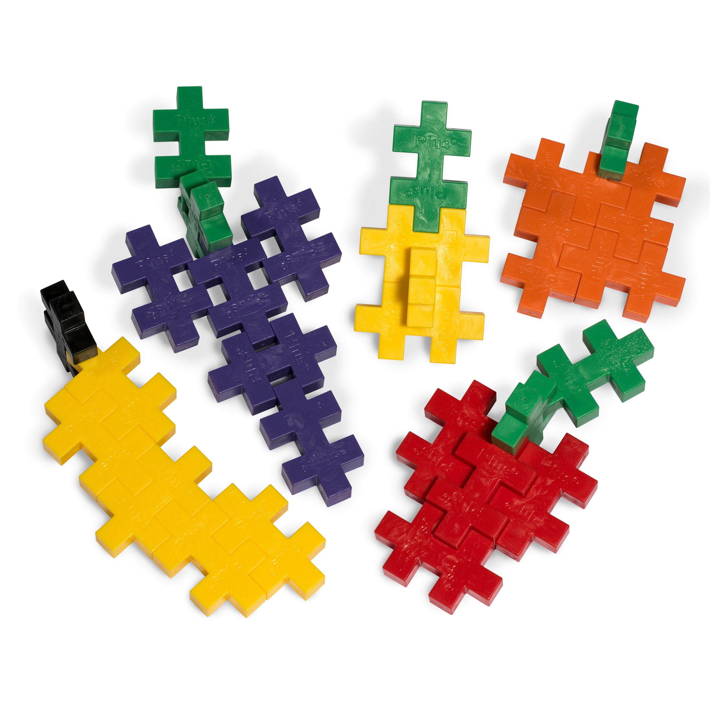 Plus Plus Big - 400 Big Pieces in Storage Tub - Basic Color Mix w/ 10 Baseplates - Construction Building Stem/Steam Toy, Interlocking Large Puzzle Blocks for Toddlers and Preschool