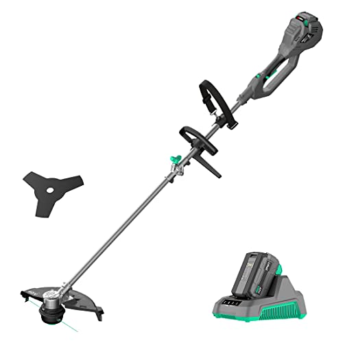 Litheli 40V Cordless String Trimmer Brushless Motor 14", Battery Powered 2 IN 1 Grass Trimmer and Brush Cutter, 2.0Ah Battery & Charger, Dual Line Bump Feed for Lawn Trimming, Brush Cutting, Lawn Care
