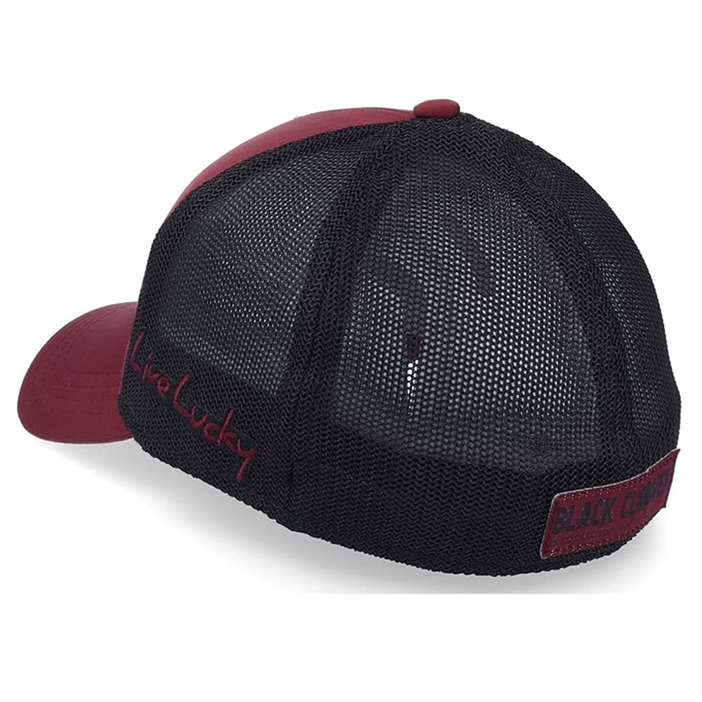 Black Clover Premium Clover 64 Fitted Cloth Back Style 3D Raised Patch 6 Panel Hat S/M