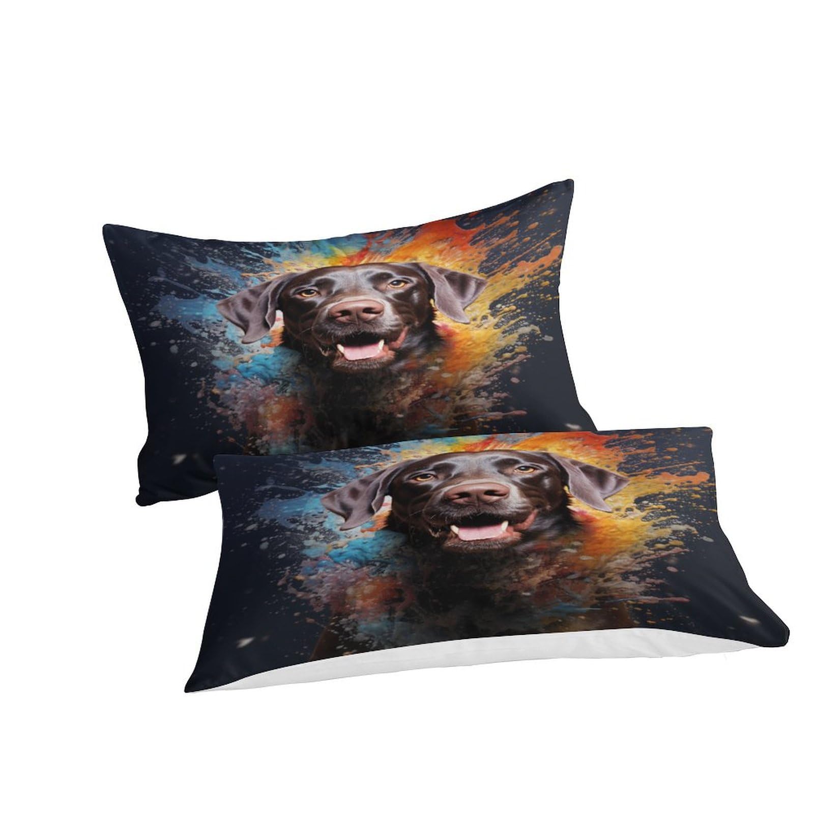 EVMILA Labrador Dog Comforter Covers 3D Printed Quilt Cover Duvet Cover Bedding Set for Childrens and Adults 3 Pieces with Pillowcases Microfiber with Zipper Closure Queen(228x228cm), Style
