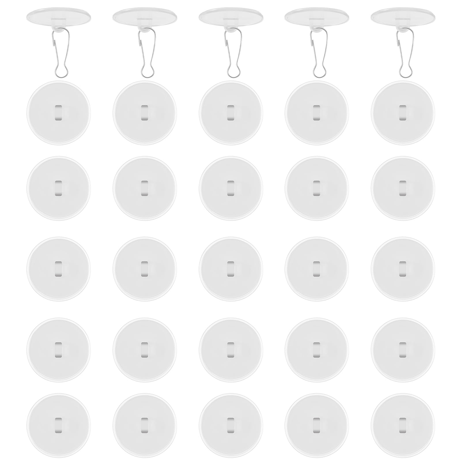 GEEHUA Self Adhesive Ceiling Hook, 30 PCS No Hole Sticky Eye Hooks Wall Small Disc Hook for Hanging Light Plants, Christmas Festival Wedding Decorations Baloon Storage Display(3cm/1.18in)
