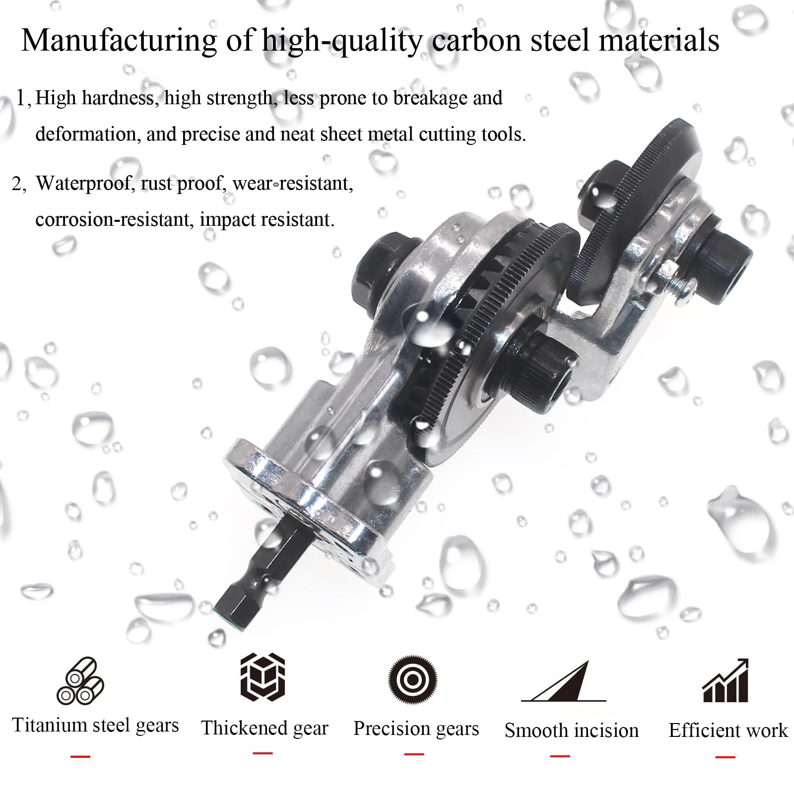 Electric Drill Plate Cutter Upgrade Drill Nibbler Metal Cutter Electric Drill Shears Attachment Metal Cutter For Cutting Aluminum Lron Copper Flat Metal Sheets