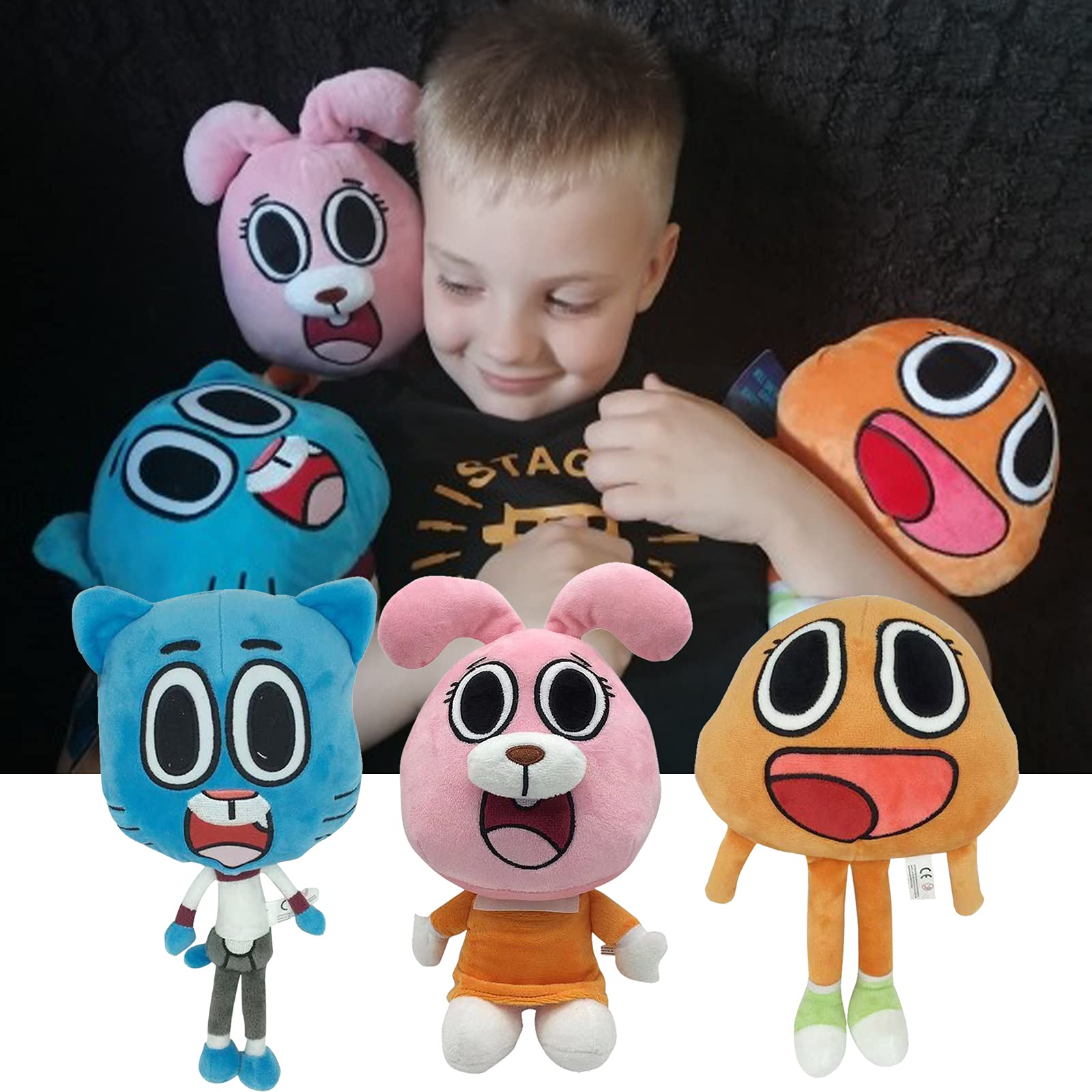 Zunarte Amazing Plush Doll, 9.8 inches Cute Cartoon Stuffed Animal-3 pcs