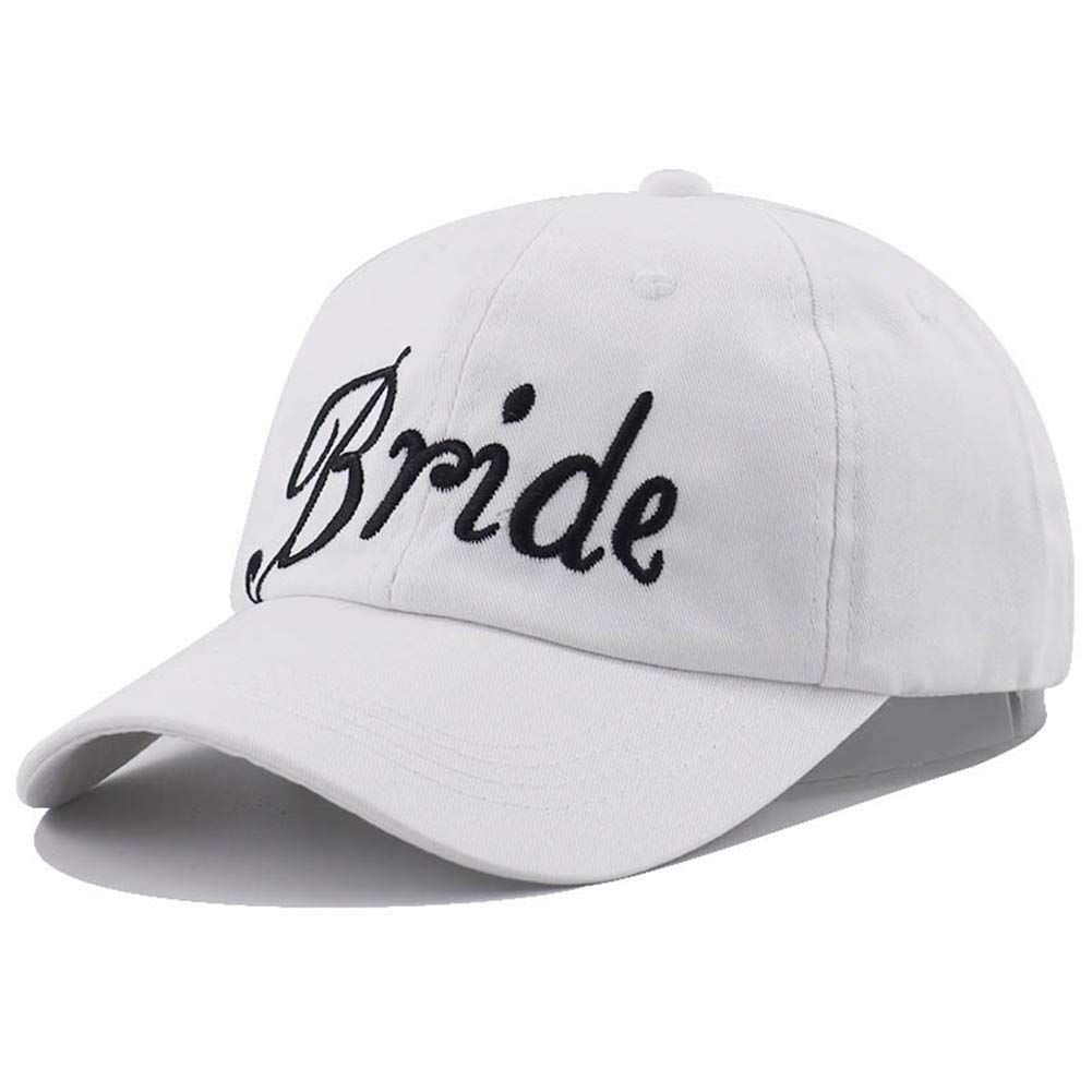 Bride and Groom Hats Baseball Caps Wedding Newlywed Honeymoon Party Gift Embroidery Adjustable Bride + Groom