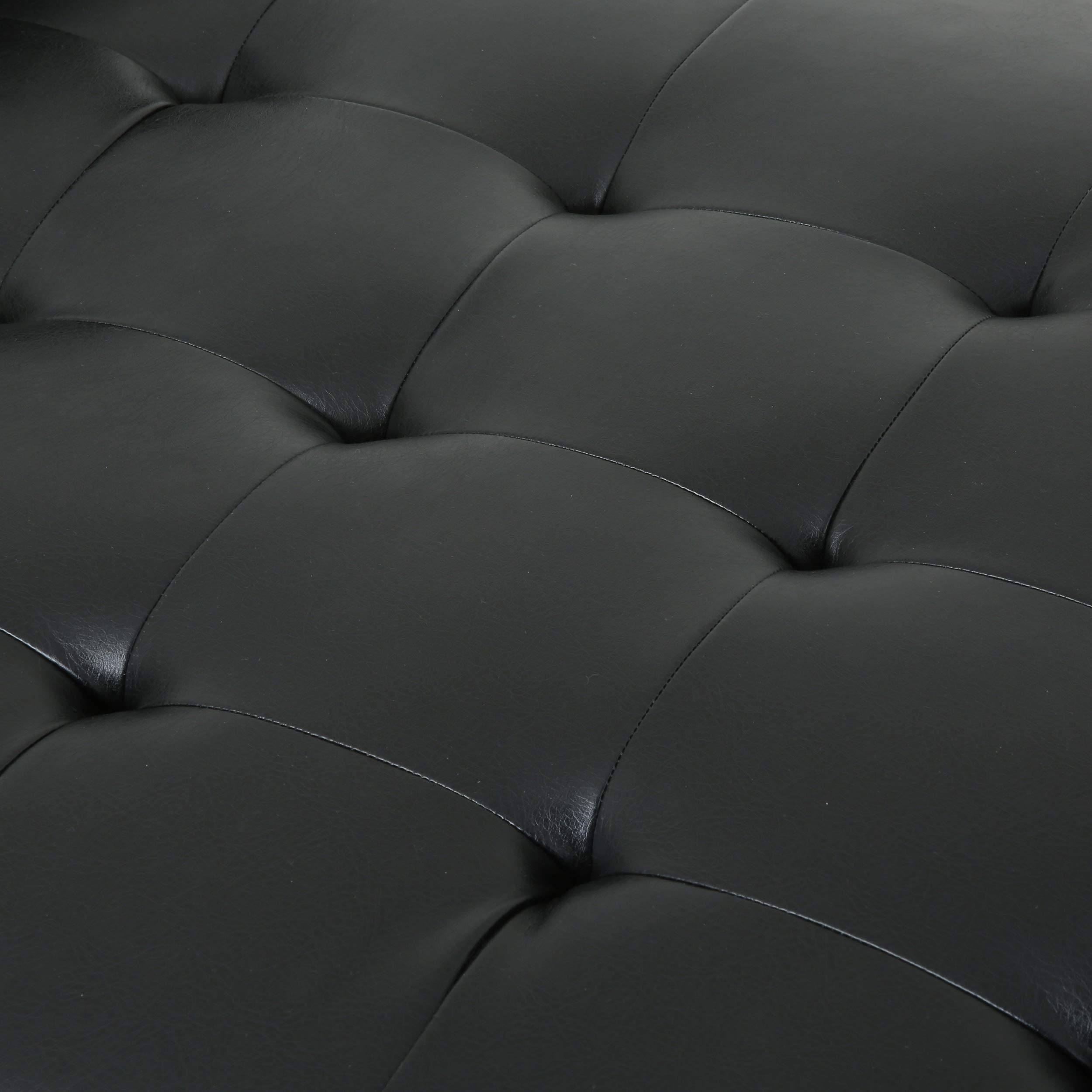 Christopher Knight Home Malinta Chaise Lounge, Pine, Midnight Black + Espresso 66.75D x 31.5W x 33H in