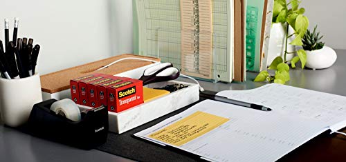 Scotch Transparent Tape with C60 Desktop Dispenser, Versatile, Cuts Cleanly, Engineered for Office and Home Use, 3/4 x 1000 Inches, Boxed, 12 Rolls, 1 Dispenser (600K-C60)