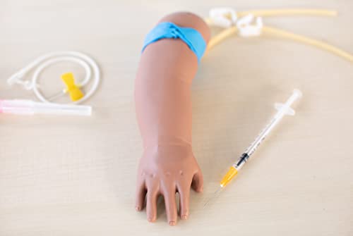 Pediatric IV and Phlebotomy Practice Kit by The Apprentice Doctor. Practice and Perfect Critical Medical Skills Before Working on Real People. (Dark Skin Tone)