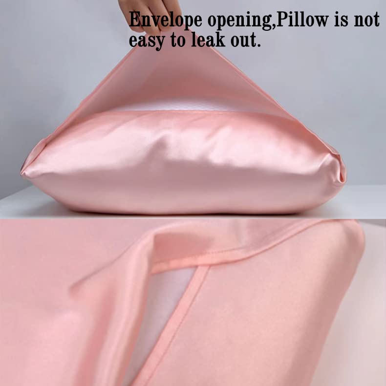 HeavySleepers Pillowcases Queen Size Set of 2,Silk Pillowcase for Hair and Skin,Pillowcase 2 Pack 20x30 inches, Slip Satin Pillowcase with Envelope Closure