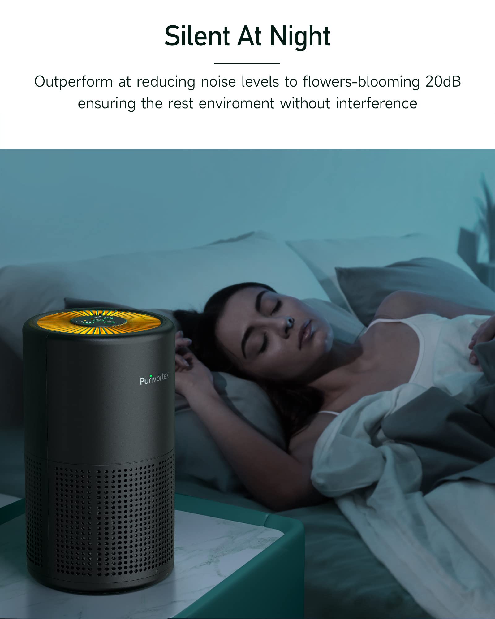 Purivortex Air Purifiers for Bedroom Home, H13 True HEPA Air Filter