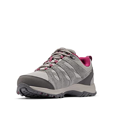 Columbia Women's Redmond III Waterproof Hiking Shoe, Titanium Titanium/Red Onion, 8 Wide