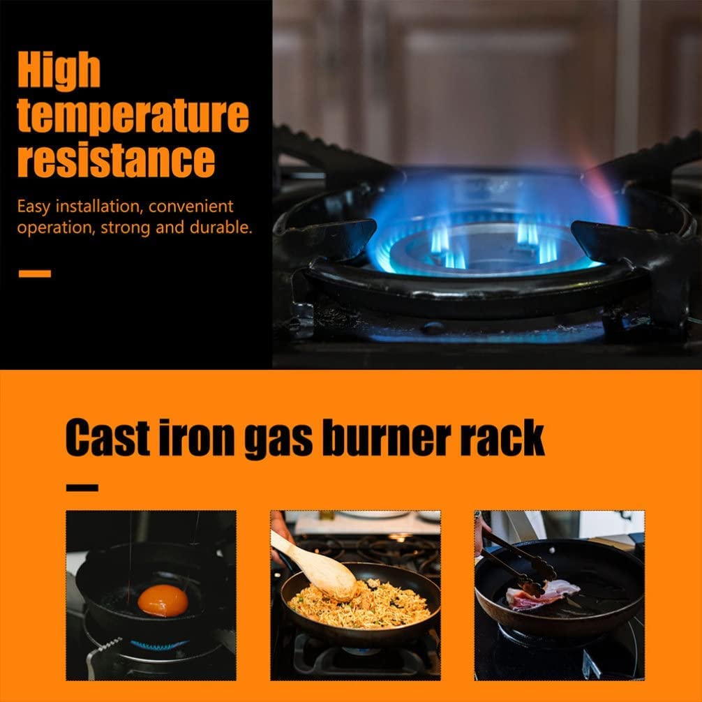CASOTA Universal Pan Support Stand Metal Brackets Stove Support Rack Cast Iron Wok Rack Gas Stove Bracket Anti- Skid Windproof Pot Rack Replacement Wok Ring for Kitchen Restaurant Shelving Brackets