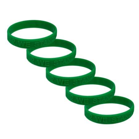Cerebral Palsy Awareness Embossed Silicone Bracelet 5 Pack