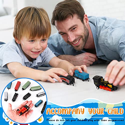 Hanaive 3 Sets Mini Simulation Steam Train Toys Small Retro Steam Train Model Assorted Styles Pull Back Train Set Diecast Locomotive Model Train Set for Boys and Girls Gifts Birthday Party Favor