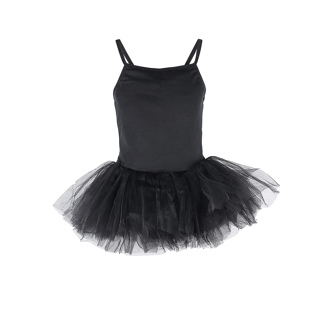 Classic Dance Dress Gymnastic Ballet Leotards for Girls Black Size 140