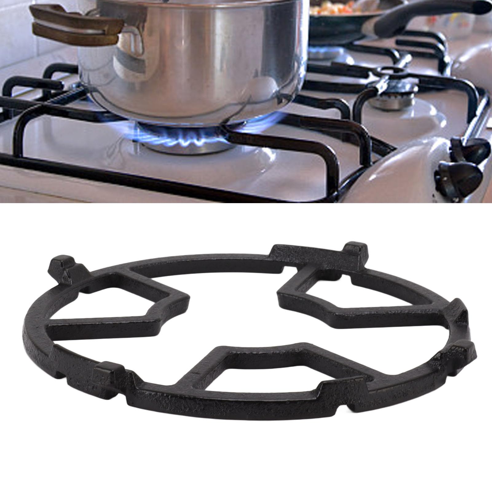 Cast Iron Wok Support Ring, Cast Iron Wok Rack Universal Non Slip Gas Stove Work Ring for Kitchen Gas Cooktop Pot Rack Stove Rack Ring Pan Holder Stand, Gas Stove Rack Accessories