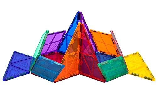 PicassoTiles Magnetic Building Block Set Geometry Shape Magnet Tiles Construction Toy STEM Learning Kit Educational Playset Playboard Pretend Play Stacking Blocks Child Brain Development PT16