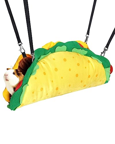 Percozzi Taco Hamster Hammock Hideout Tunnel House Rat Toys Cage Accessories Bed Ferrets Guinea Pigs Hedgehogs Chinchill Sugar Glider Small Animal Habitat