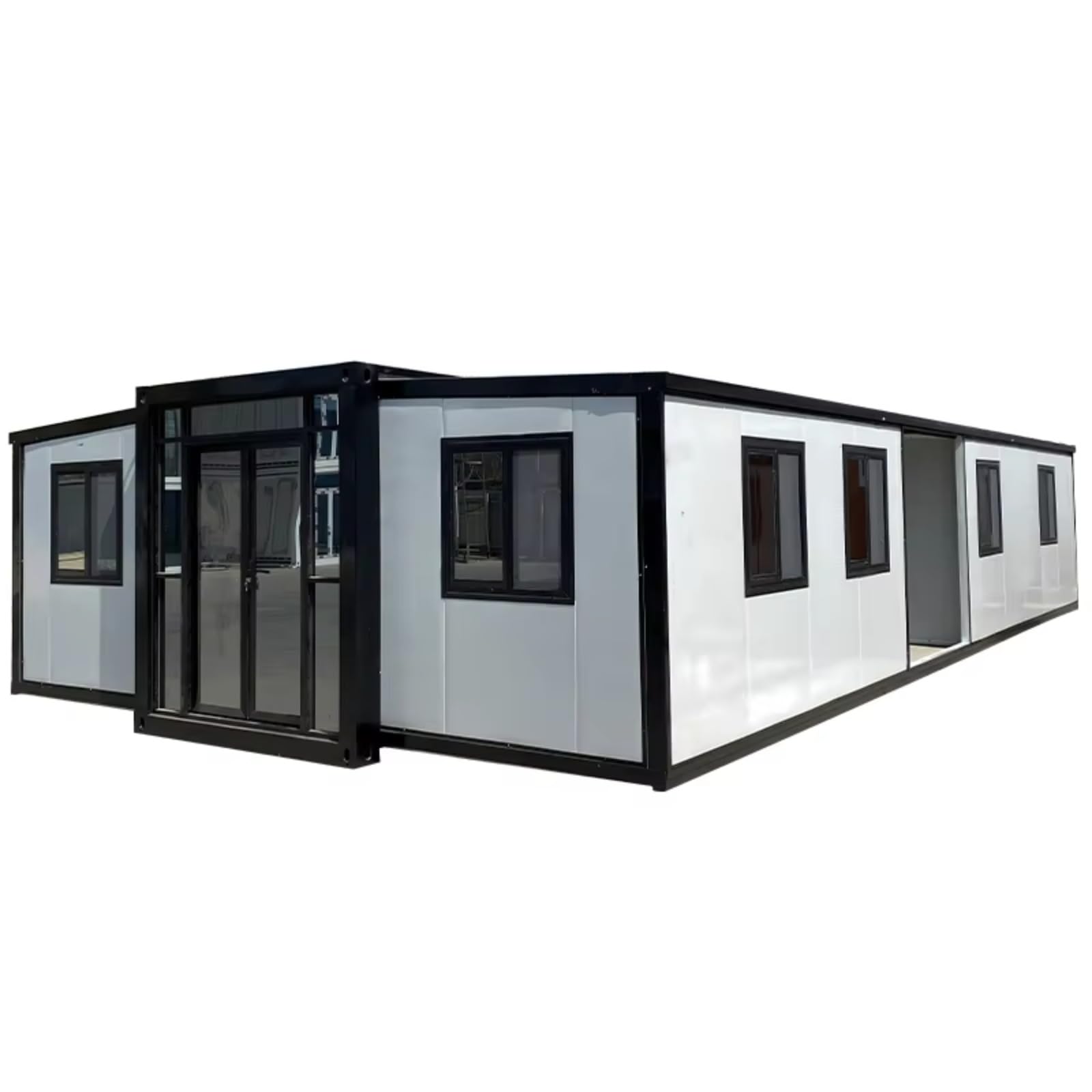 Folding Expandable Container House with 3 BedroomsâModular Design for Easy Setup and Transportation, Ideal for Temporary Housing and Recreational Use