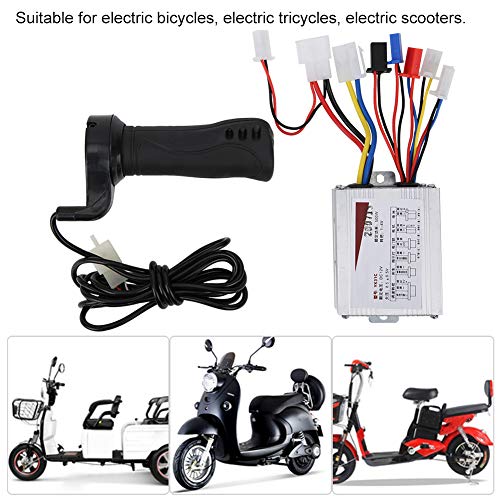 Dilwe Throttle Grip, 12V 500W Speed Controller Throttle Grip Set Accessory for Electric Bicycle Scooter E Bike
