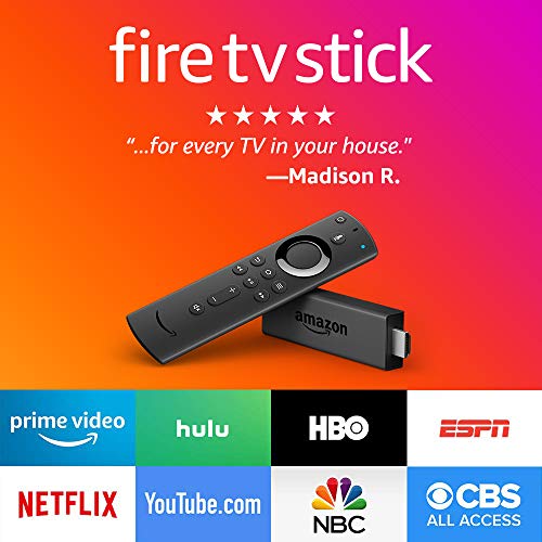 Certified Refurbished Fire TV Stick streaming media player with Alexa built in, includes Alexa Voice Remote, HD, easy set-up, released 2019