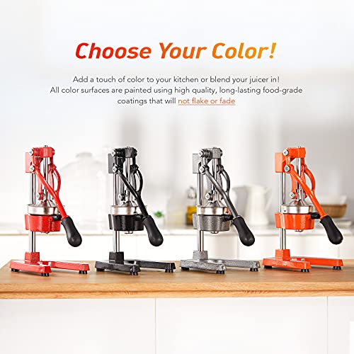 CO-Z Hand Press Juicer Machine, Manual Citrus Juicer for Lemon, Lime, Orange Juice - Professional Squeezer and Crusher, Easy to Clean, Black