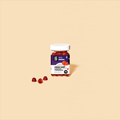 Hello Bello Sleep Well Melatonin + Botanicals Vitamins I Vegan and nonGMO Natural Berry Flavor Gummies with Passionflower and Chamomile I 5mg of Meletonin per Serving I 60 Count