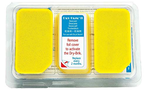 Dry-Brik® II Desiccant Blocks - 3 Blocks (1 Pack of 3 Blocks)| Replacement Moisture Absorbing Block for the Global II and Zephyr by Dry & Store | Hearing Device Dehumidifiers