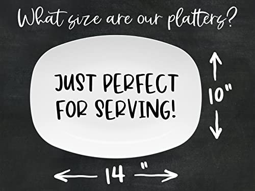 Personalized Barbecue Grilling Plate Custom Christmas Gifts for Dad Custom BBQ Grill Platter Daddy's Grilling Plate Gift Ideas for Grandfather Serving Trays Serving Plates for Fish Dish, Steak