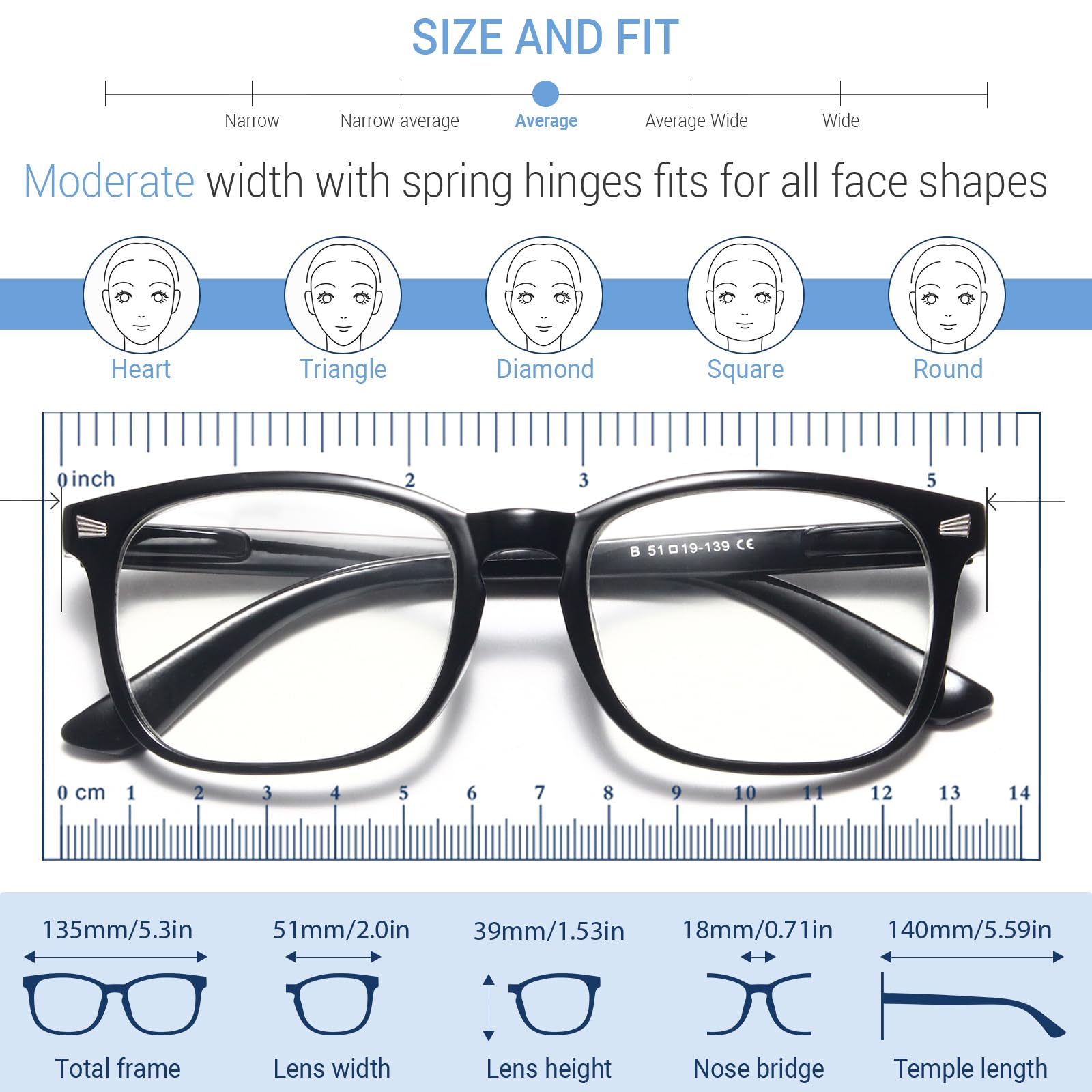 CCVOO 5 Pack Reading Glasses Blue Light Blocking, Filter UV Ray/Glare Computer Readers Fashion Nerd Eyeglasses Women/Men (*C1 Mix, 1.75)