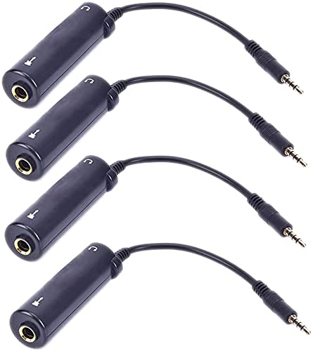 Qingsi 4 Pack Guitar Effects Interface Adapter Converter Link Devices Guitar Interface Converter Replacement Turns Your Phone into a Complete Guitar Studio