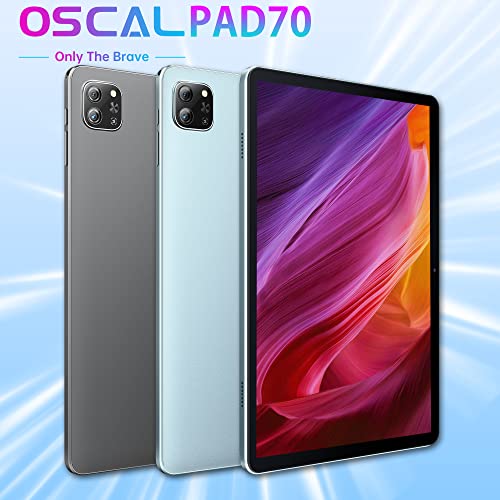OSCAL Tablet 10.1 Inch 7GB RAM 64GB ROM 1TB, 2023 Latest PAD70 Android 12 Tablet with 13MP Dual Camera, WiFi, BT5.0, 1280x800 IPS HD Touch Screen,6580mAh GPS Tablets (Grey)