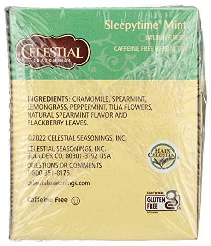 Celestial Seasonings Tea Sleepy time Mint 20 Bag, 20 ct