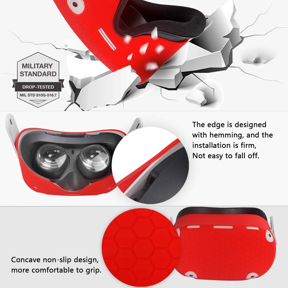 Vakdon Portable Hard Case for Nebula Anker Capsule 3 Laser, Charger and Other Accessories, Waterproof, Dustproof and Shockproof (Red)
