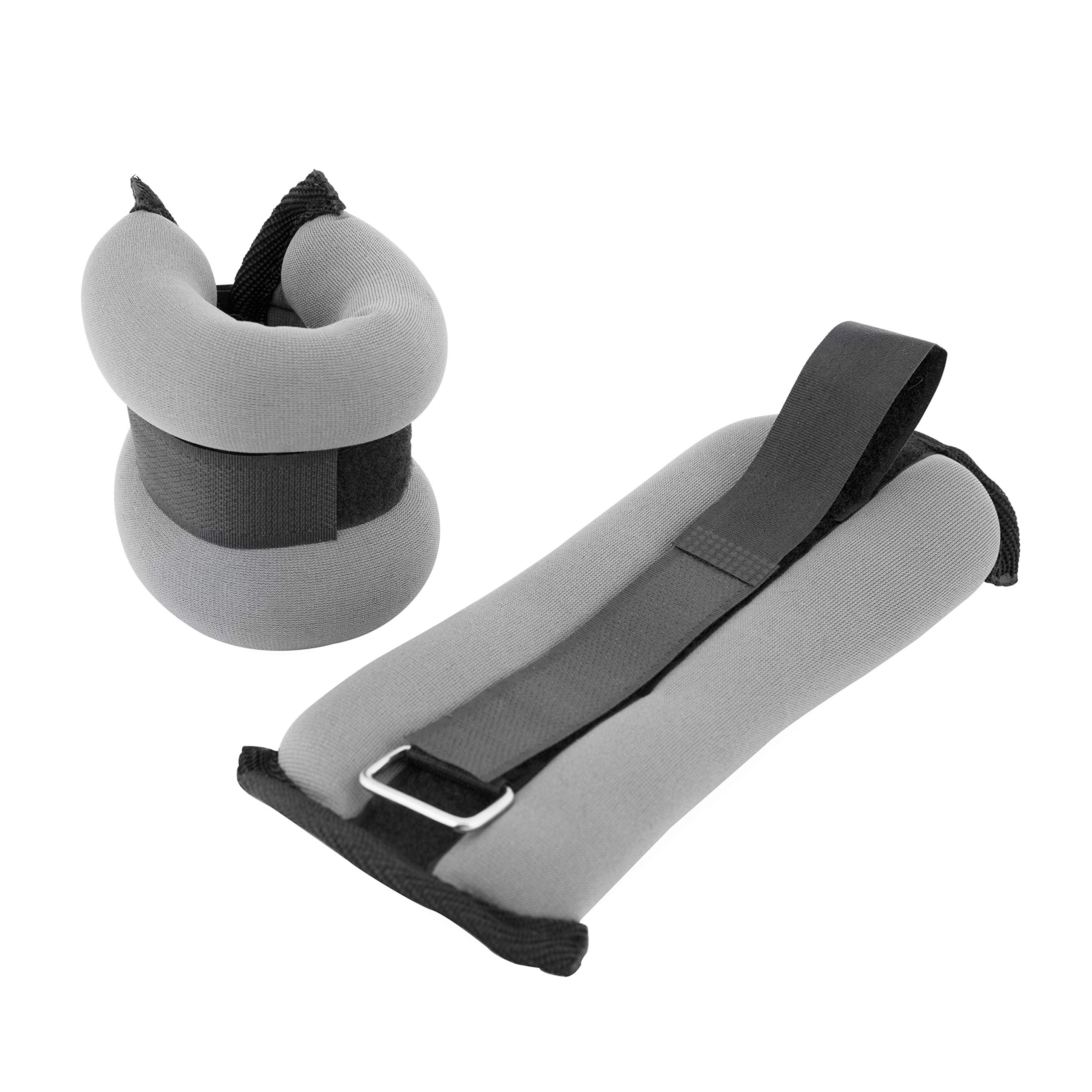 CAP Barbell HHA-005GY Cap Pair Ankle/Wrist Weights, Gray, 5 lb