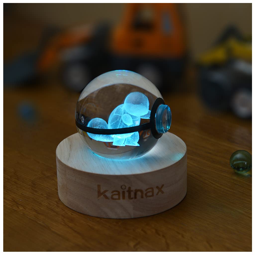 kaitnax 3D Crystal Ball Night Light Color Changing Table Lamp USB Powered Kids Toy Bedroom Décor Birthday Christmas Gifts for Game Fans and Children