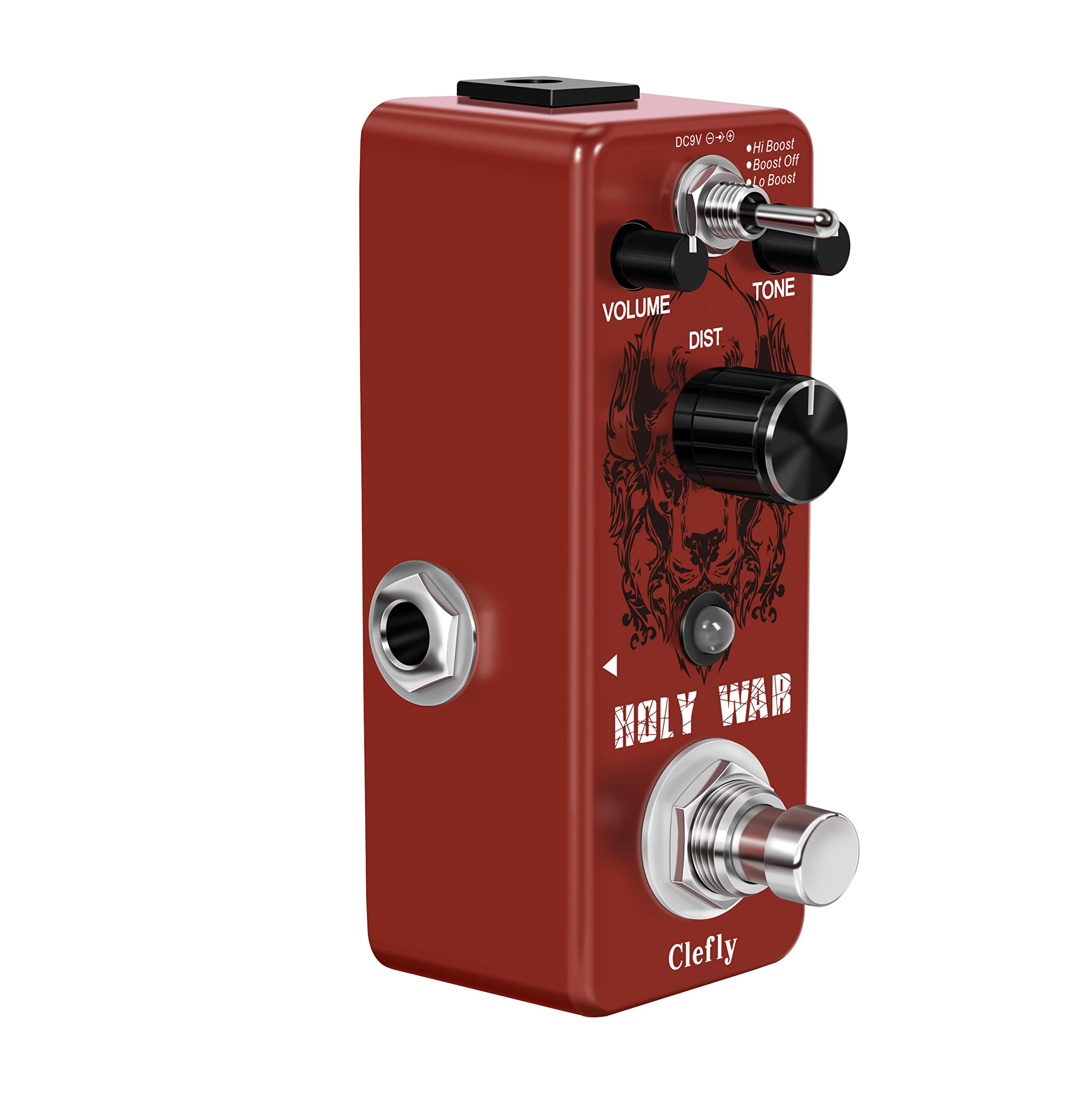 Clefly Heavy Metal Distortion Holy War analog Pedal for Electric Guitar Bass True Bypass, CFY-LEF305