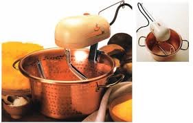 Electric Polenta and Risotto Cooker, Classical Hammered Copper Pot in Traditional Italian Form (30cm 12") Suitable for Induction Stove