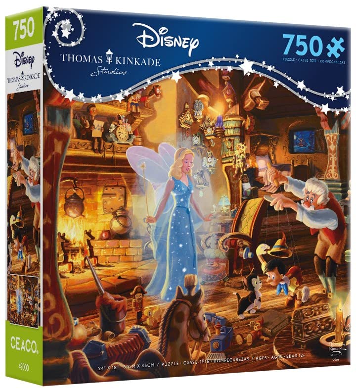 Ceaco - Thomas Kinkade - Disney - Geppetto's Pinocchio - 750 Piece Jigsaw Puzzle