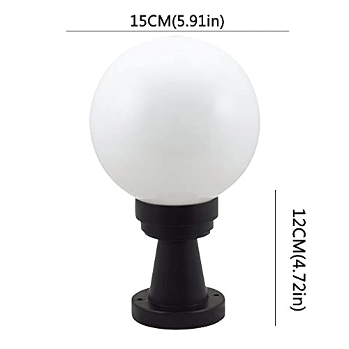 NAMFMS Simple Round Pillar Lanterns Outdoor Waterproof Pillar Lights PS Plastic Material Post Light Villa Landscape Lantern Home Door Street Lamp Garden Decorative Column Lamps (White)