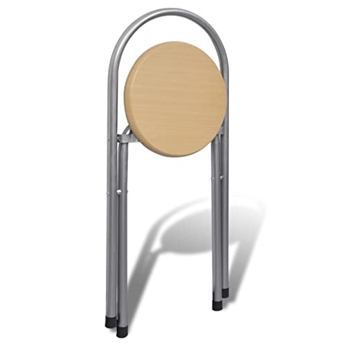 GOLINPEILO Foldable Breakfast Bar Set with 2 Chairs, MDF Table with 2 Shelves and Two Chairs with Steel Frame for Dining Room Kitchen Bar Breakfast