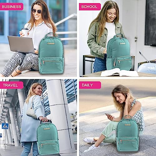 Goloni Classic Basic Backpack Separated Compartment For 15.6" Laptop With Pencil Case For Women,Waterproof High School Bookbag,Lightweight Casual Travel Daypack,Middle School Bag For Girls