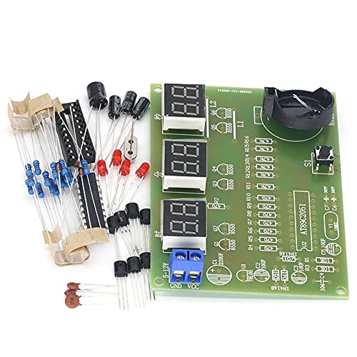 DIY Kits AT89C2051 Electronic Clock Digital Tube LED Display Suite Electronic Module Parts and Components DC 9V - 12V