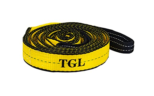 TGL 2 inch, 20 Foot Tow Strap with Reinforced Loops 10,000 Pound Capacity