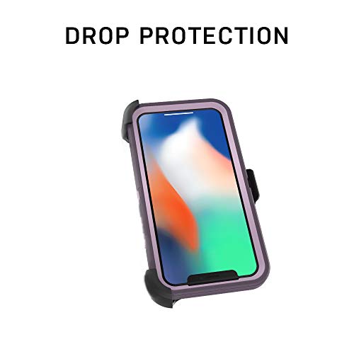 OtterBox iPhone Xs AND iPhone X Defender Series Case - BLACK, rugged & durable, with port protection, includes holster clip kickstand