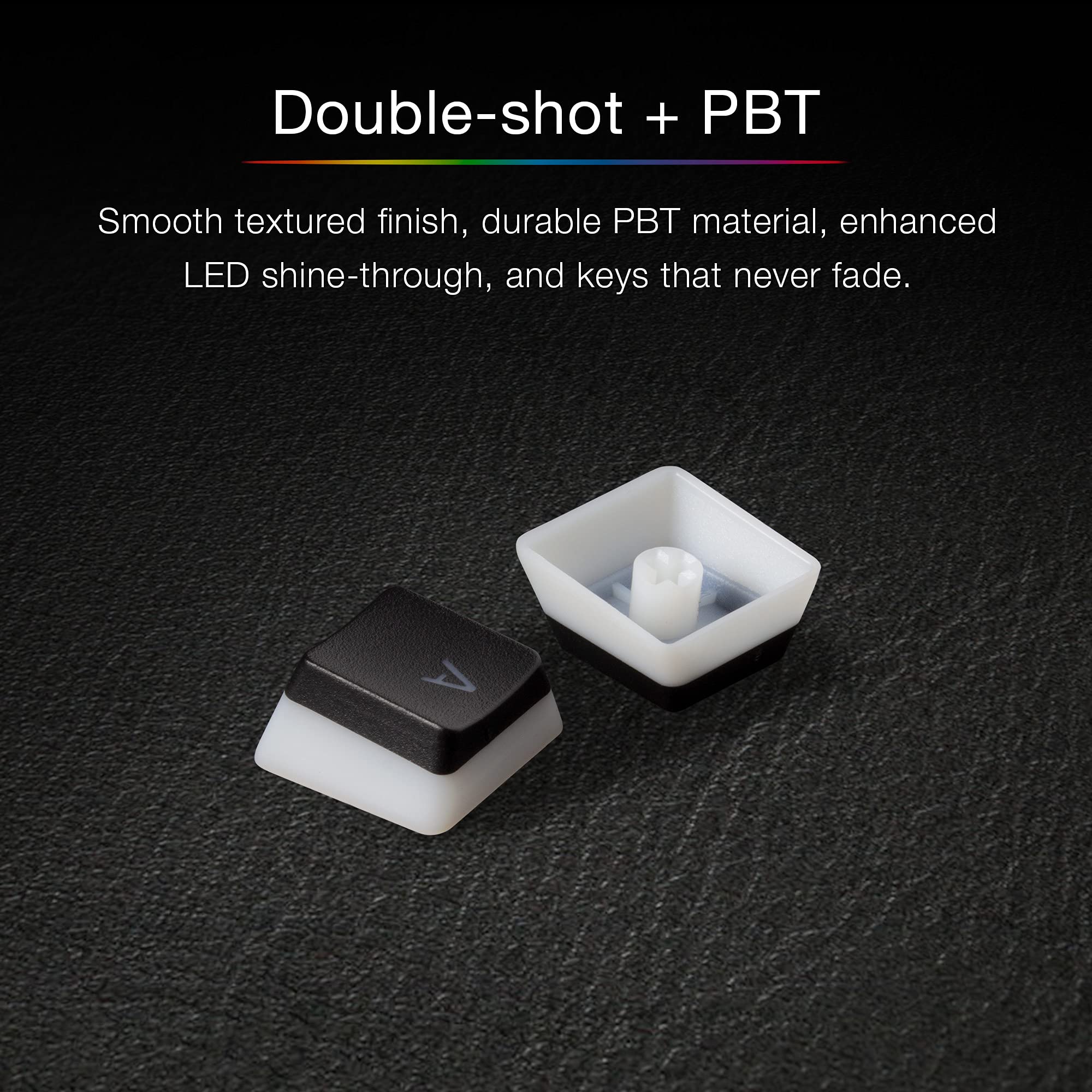 TECWARE PBT Keycaps, Double-Shot PBT Keycap Set, for Mechanical Keyboards, Full 112 Keys Set, OEM Profile, English (US, ANSI)