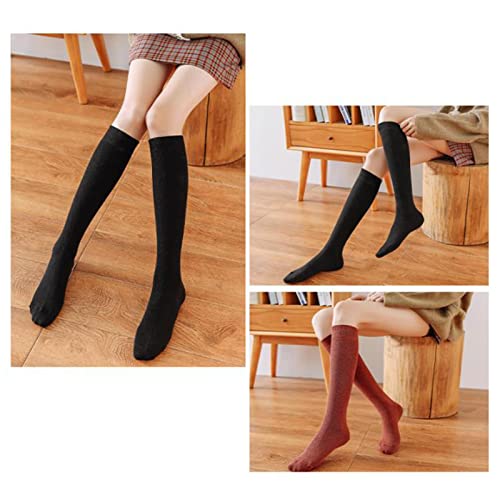 Compression Socks for Women, Long Socks, Women's Cotton Opaque Knee High Socks, Bamboo Compression Socks (Blue,One Size)