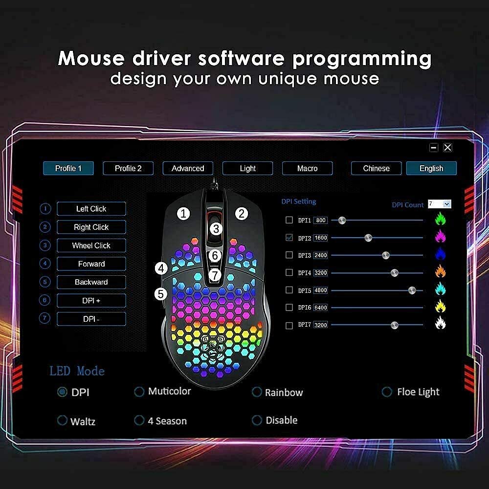 Computer Mechanical Keyboard,Wired Rainbow LED Backlit 87 Key Waterproof Gaming Keyboard,Gaming Mouse 6400 DPI RGB Mouse and Mouse pad for PC PS4(Black)