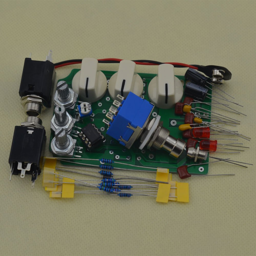 Build Your Own Distortion Guitar Pedal DS-NO1 Effects Stompbox Kit Shining Glod with With Full DIY Parts Incl