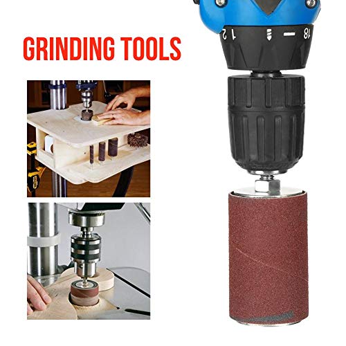 Drill Press Sanding Drum Kit, 20pcs Rubber Sanding Drum Set for Drill Presses and Power Drills, Drum Sander Attachment with Spindle Sander Sleeves and Tool Carrying Case, 1/2, 3/4, 1, 1-1/2 Inch